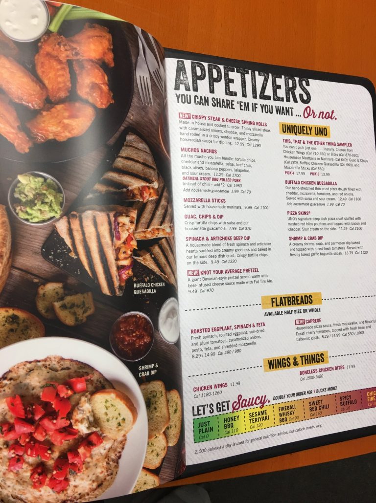 Menu printing for UNO's - Standard Modern Standard Modern