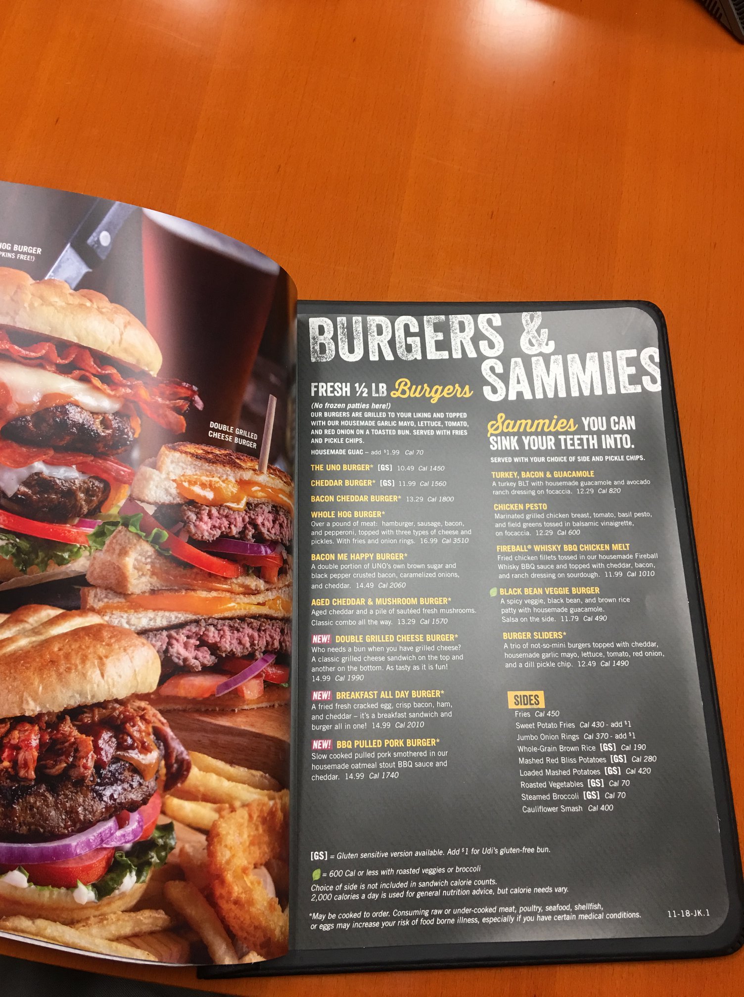 Menu printing for UNO's - Standard Modern Standard Modern